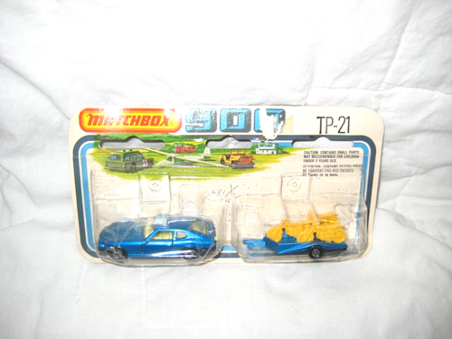MIP Matchbox TP-21 Blue 1978 #67 Datsun 260Z & 1979 Motorcycle Trailer ...