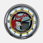 18" Fender Guitars & Amplifiers Metal Sign Designed White Neon Clock | eBay