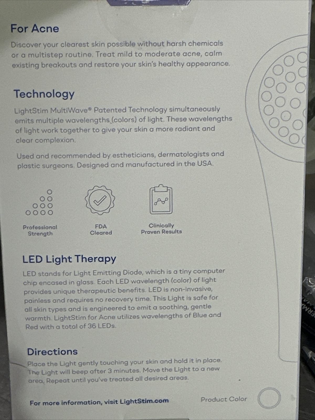 LightStim for Acne LED Light Therapy Device for sale online | eBay