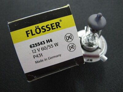 Flosser H4 Halogen Bulb 625543 12V 60/55W, Made in Germany NON | eBay