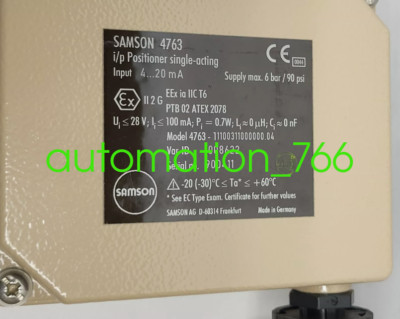 SAMSON4763 Brand new Valve positioner 4763-11100311000000.04 Via Fedex ...