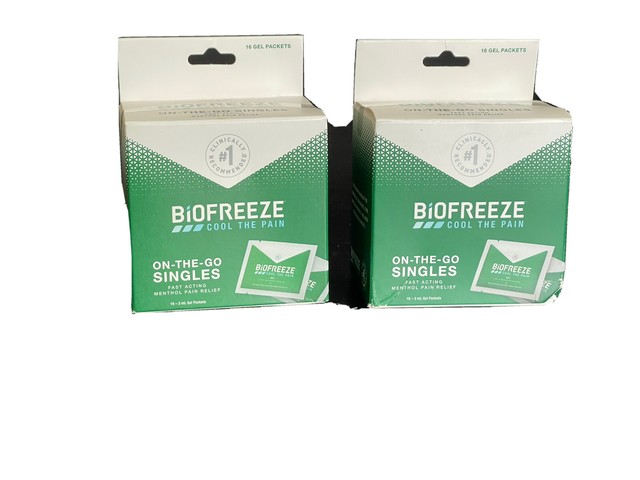 3 Biofreeze Pain Relieving GEL Packets 16ct for sale online | eBay
