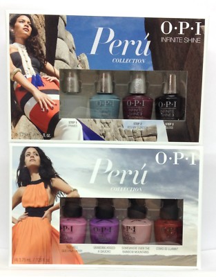 OPI MINI Nail Lacquer / Infinite Shine Kit - PERU Collection - 4pcs x 1 ...