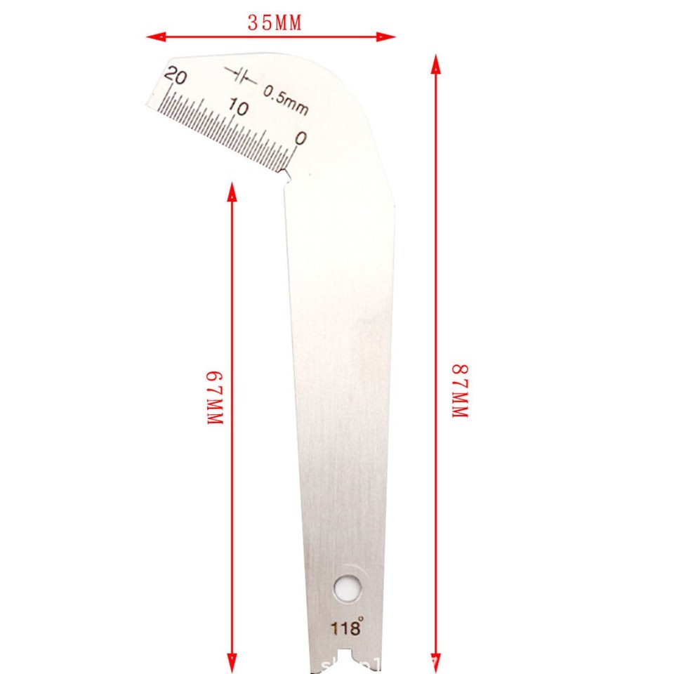 Drill Point Angle Gauge Drill Gauge Bit Drill Center Gauge Drill ...