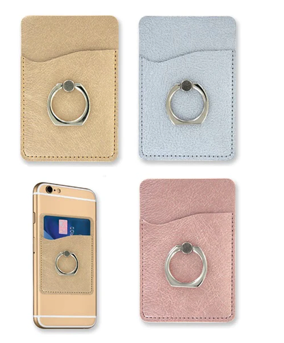 Metallic Ring Cling Cell Phone Stand and Credit Card holder, Adhesive ...