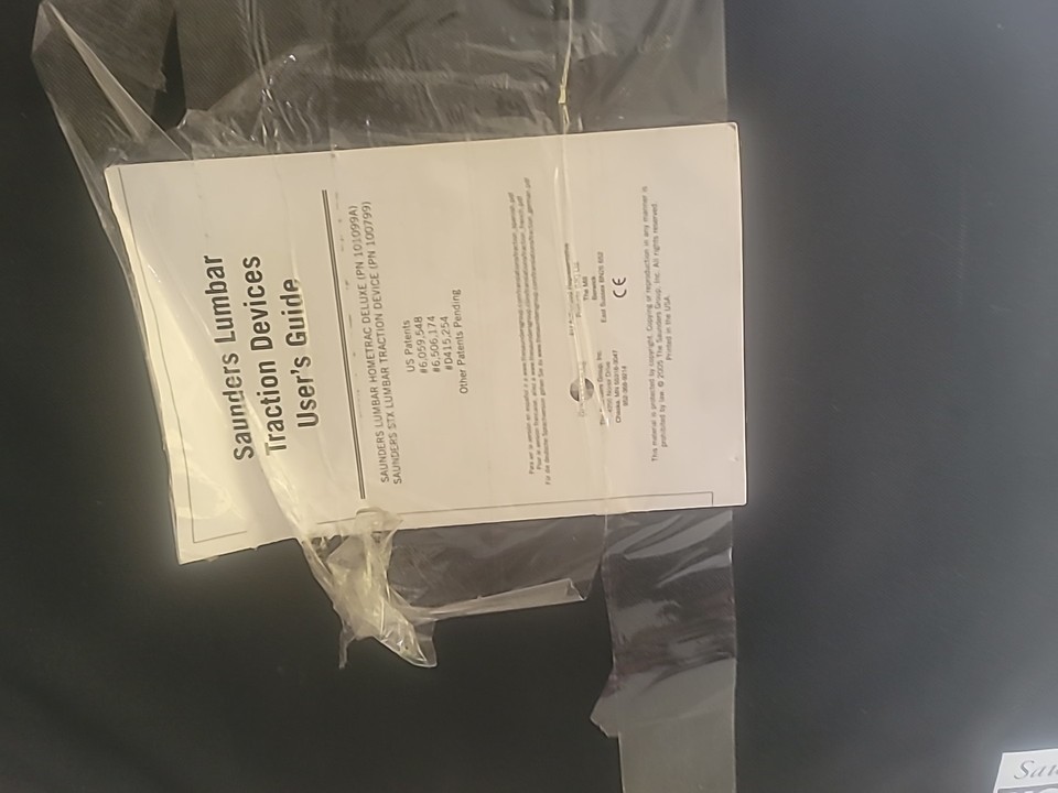 Saunders Hometrac Deluxe Lumbar Traction Spinal Decompression Device | eBay