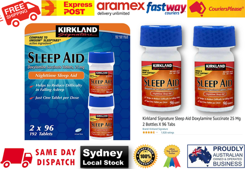 Kirkland night aid 25mg insomnia sleep supplmnt 192 tabs exp:3/2024 ...