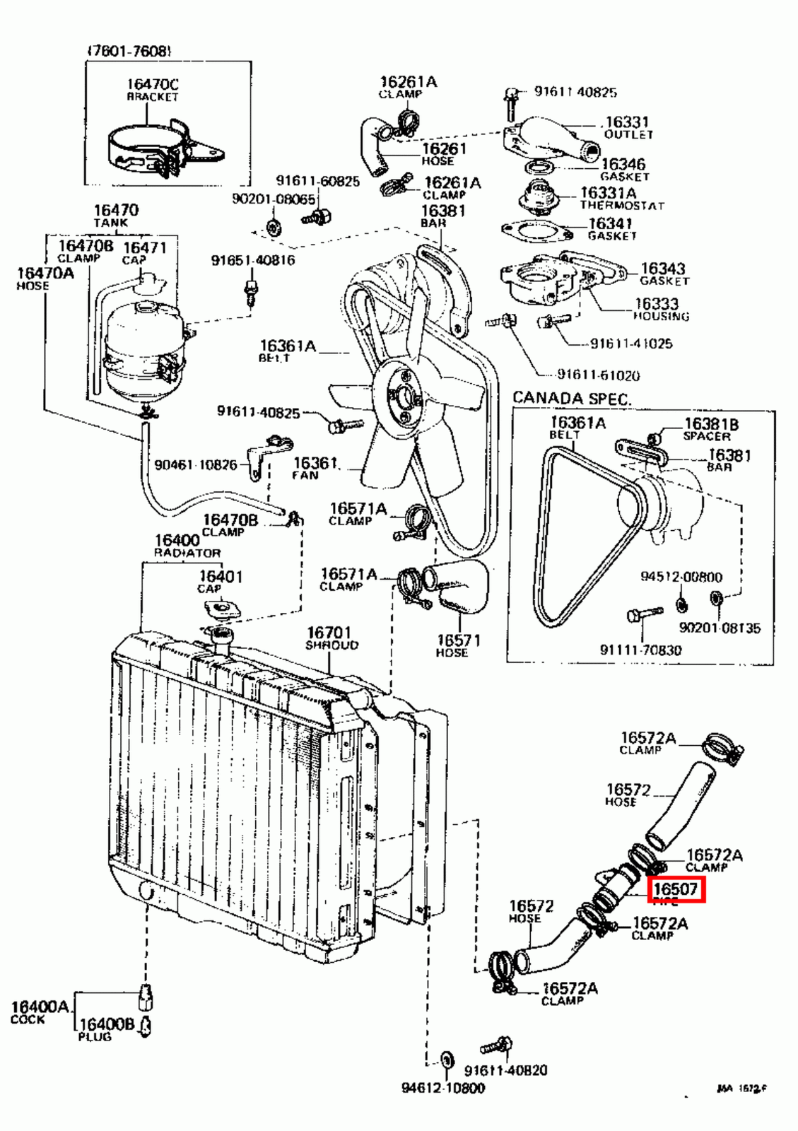 Genuine Toyota LandCruiser FJ40 2F 4.2 Petrol Lower Radiator Hose ...