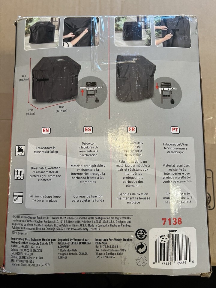 Weber 7138 Premium Cover Spirit II 200 Grill Accessory (Opened Never ...