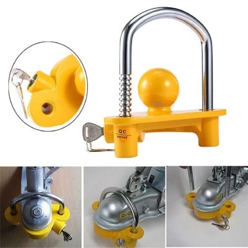 High Security Hitch Lock Caravan Trailer Hitch Coupling Tow Ball Lock ...