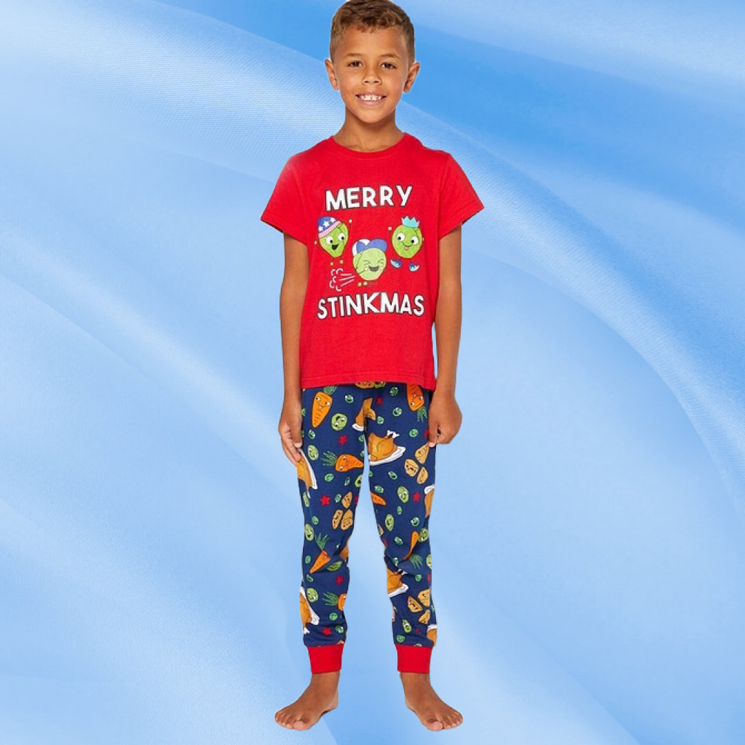 New Merry Stinkmas Sprouts Cheeky Christmas Pjs Pyjamas Set Age 4-5 ...