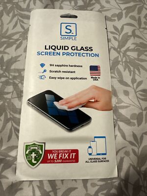 Simple Liquid Glass Screen Protector Easy Wipe On 9H Sapphire Hardness Clear | eBay