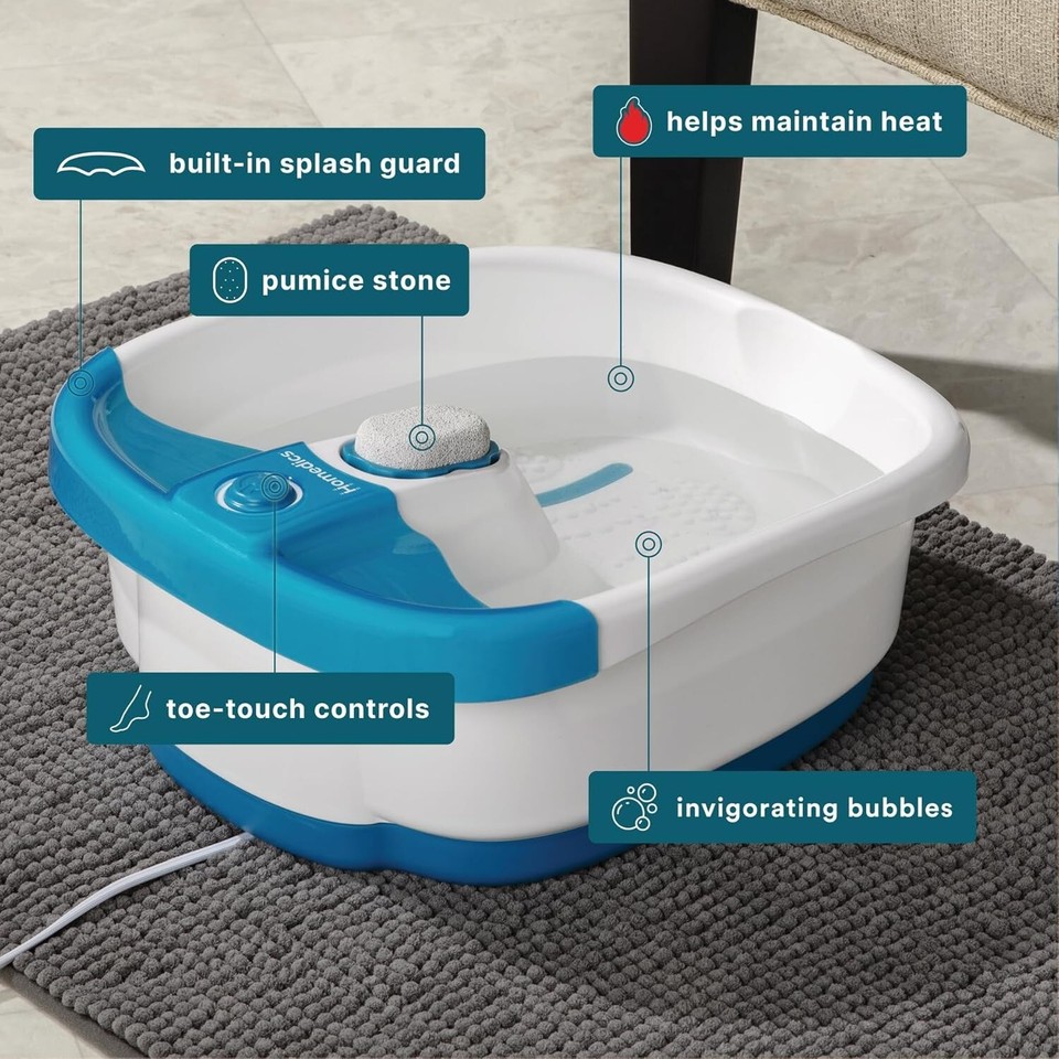 X Large Feet, Foot Spa Bath Massager Heat Soaker Massage Bubble Roller ...