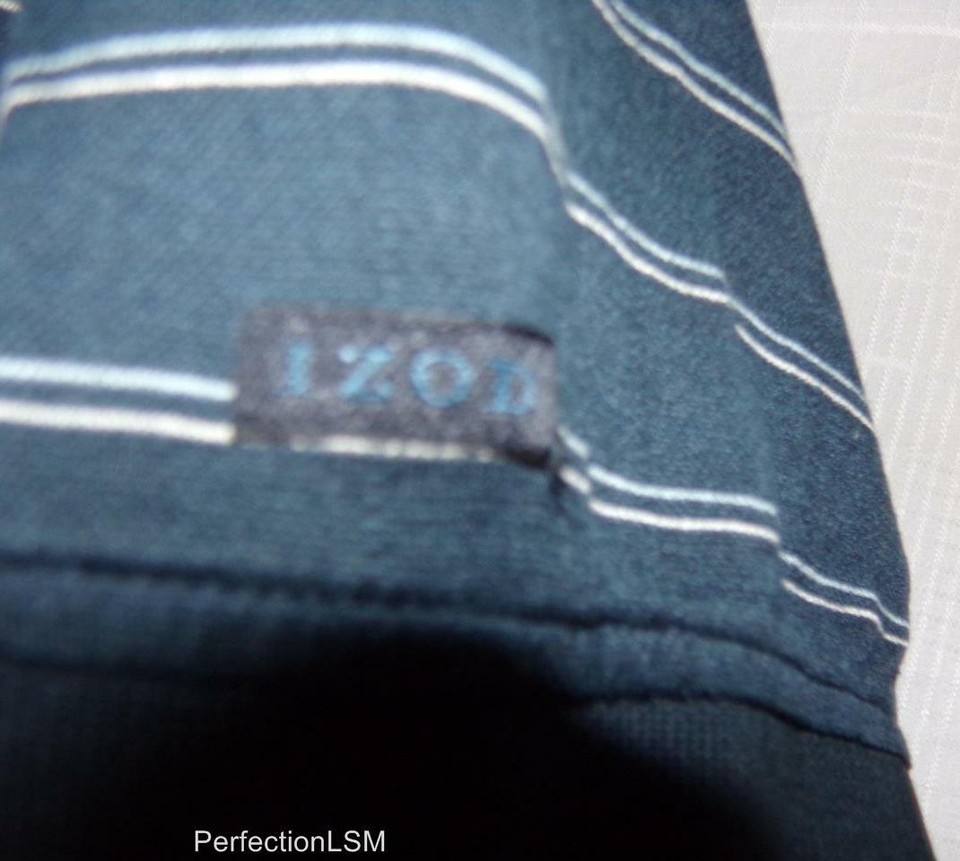 Izod "Black" Label 100% Mercerized Cotton XL Men's Knit shirt Black ...