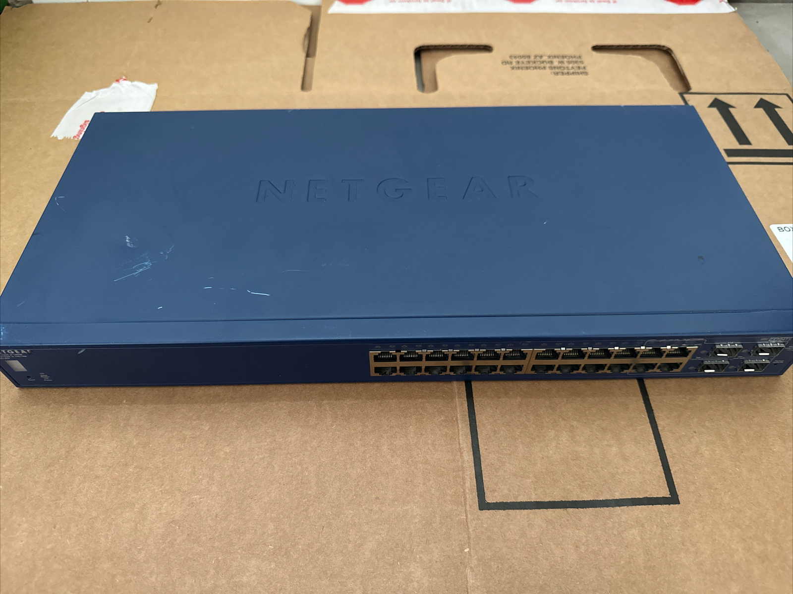 Netgear Prosafe gs724ts 24-Port 10/100/1000 Switch PoE I Untested | eBay