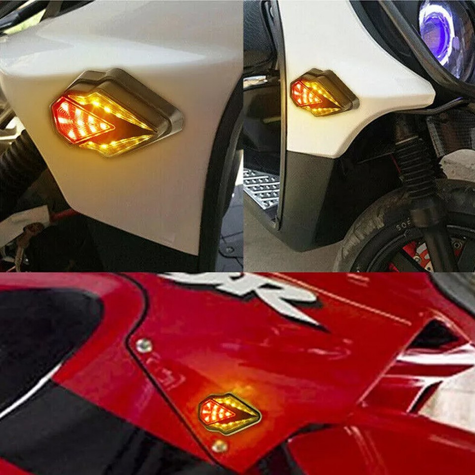 2PC Motorcycle LED Flush Mount Turn Signals Indicator Blinker Light For ...