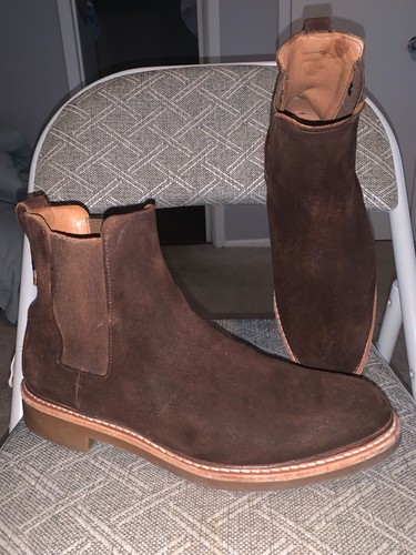 Allen Edmonds "DENALI" Men's Slip-On Chelsea Boots 10.5 D Brown Suede ...