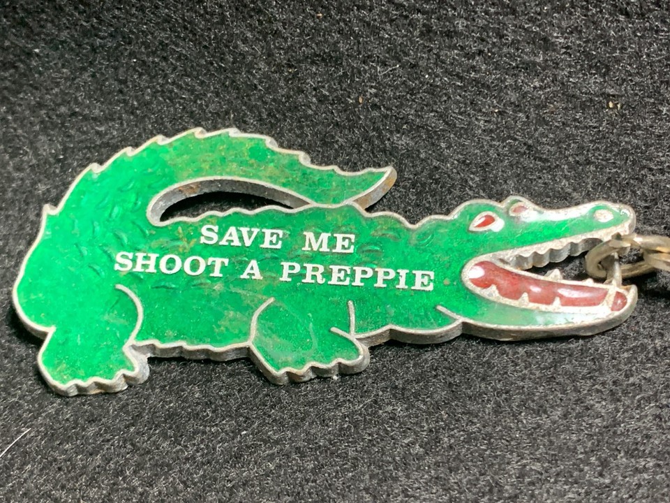 Vintage Alligator Key Ring 'Save Me, Shoot a Preppie', Royce Flippin | eBay