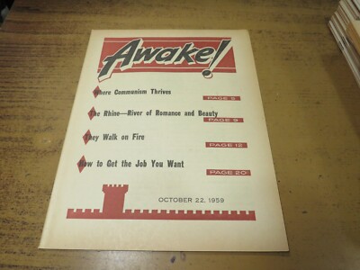 Awake WATCHTOWER Jehovah's Witness Journal 1959 October 22 | eBay