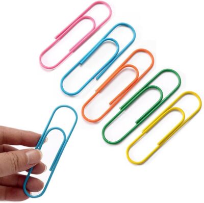 25 Pieces 4 Inch Extra Large Paper Clips Vinyl Coated Jumbo Giant ...