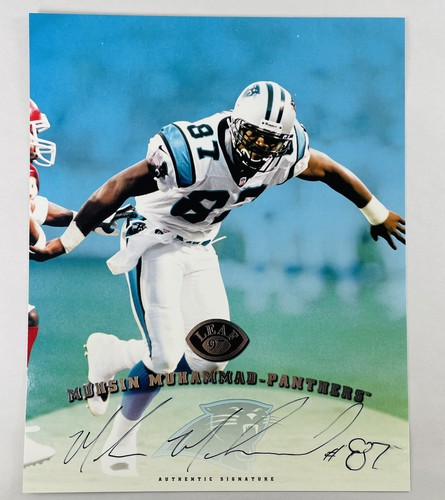 Muhsin Muhammad 1997 LEAF SIGNATURE NFL 8X10 PHOTO AUTOGRAPH CARD ...