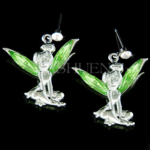 ~Green Tinkerbell~ Tinker Bell made with Swarovski Crystal Fairy PIXIE ...