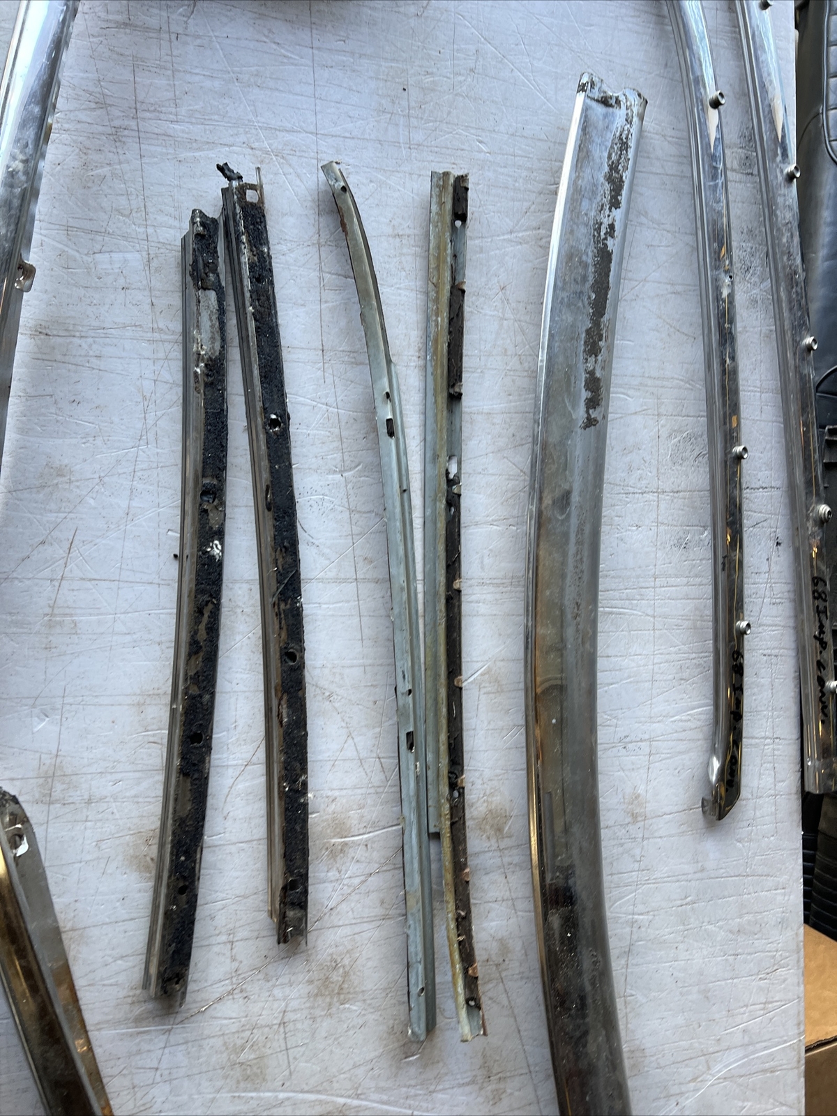 1968 impala convertible boot beltline and windshield stainless | eBay