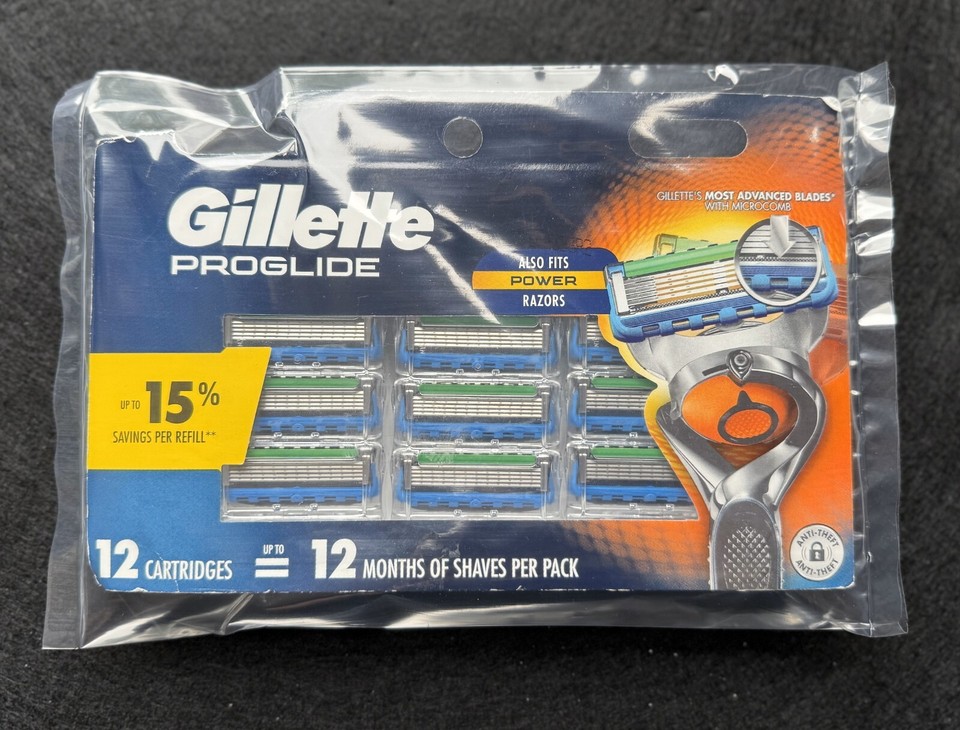 🚀 Gillette ProGlide Razor Blade Refills - 12 Cartridges | Fits All ...
