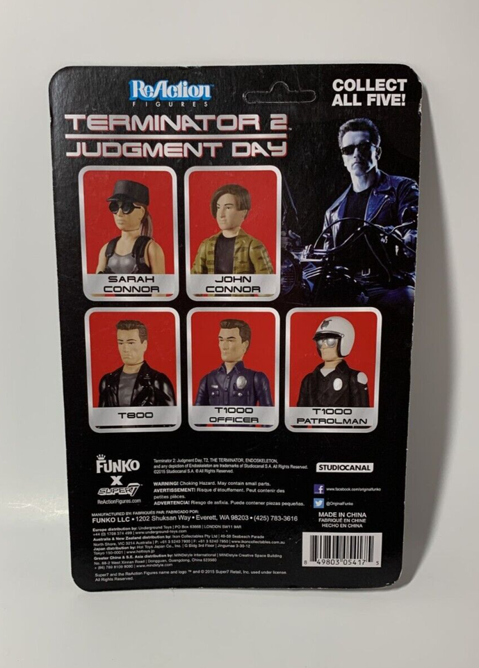 Funko ReAction Terminator 2 Judgment Day T1000 Officer Action Figure ...