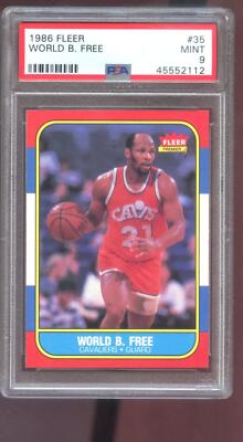 1986-87 Fleer #35 World B. Free Lloyd Free PSA 9 Graded Basketball Card ...