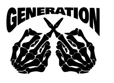 Generation X Skeleton Hands Flip Off Premium Waterproof Vinyl Window ...