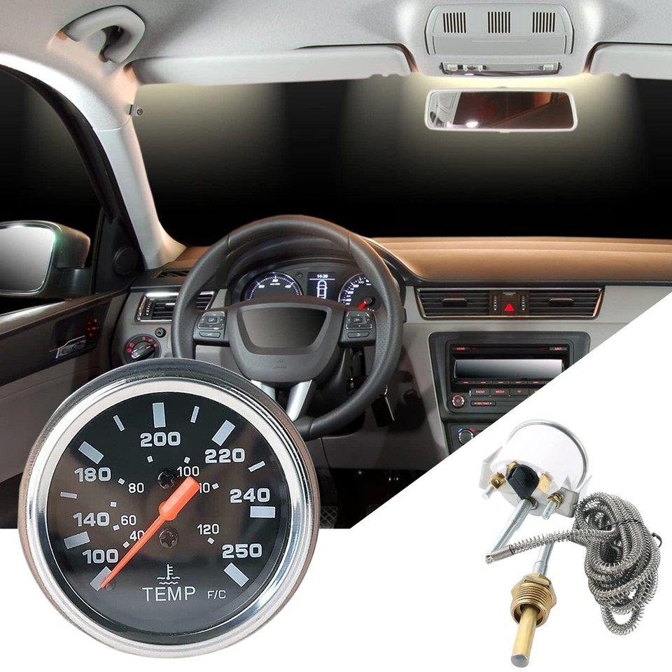 Indicatore Temperatura Motore 2'' 52mm Pointer Mechanical Car Water ...