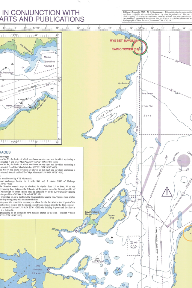 Admiralty 8182 Port Approach Guide Murmansk Map Chart Wall Paper Marine ...