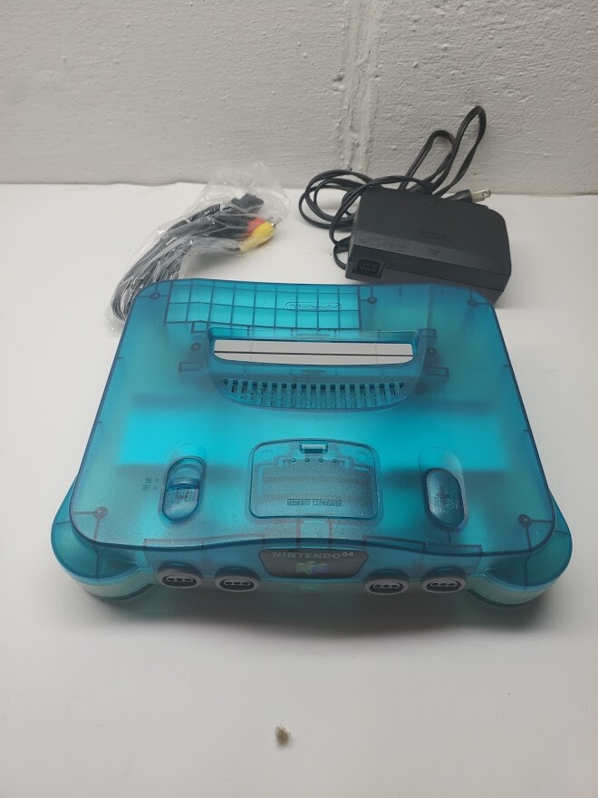 UPGRADED Nintendo 64 N64 Ice Blue Clear Funtastic + Official OEM remote ...