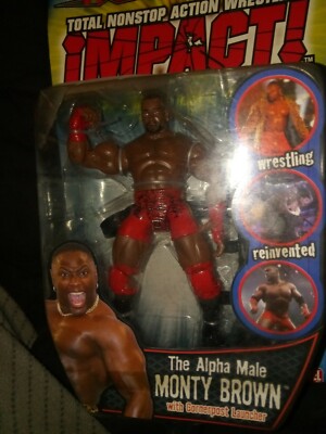 Monty Brown TNa Impact Action Figure Red Bikers WWE ECW Marcus Cor Von ...
