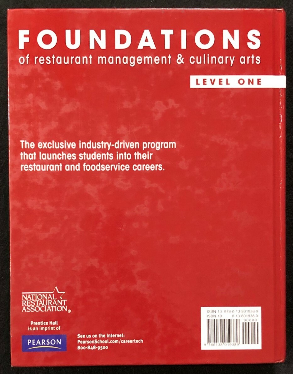 FOUNDATIONS of RESTAURANT MANAGEMENT and CULINARY ARTS (Level 1 ...