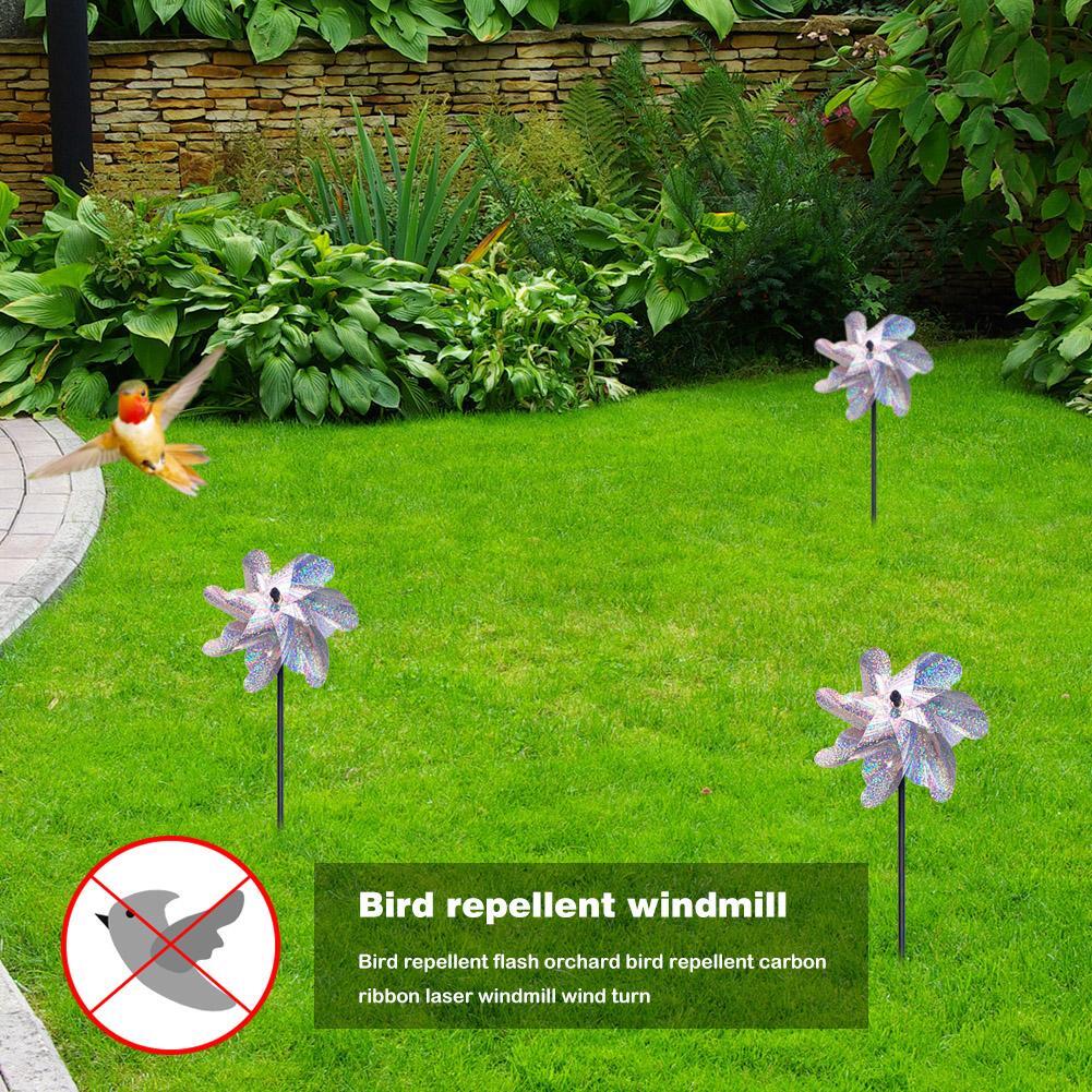 Bird Repellent Windmill Outdoor Garden Bird Repeller Pinwheels Lawn ...