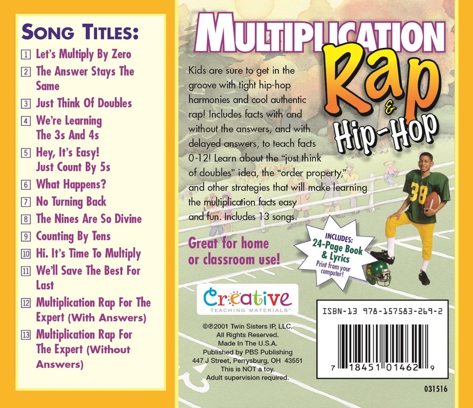 NEW Multiplication Rap & Hip-Hop CD - Educational Third Grade Music ...