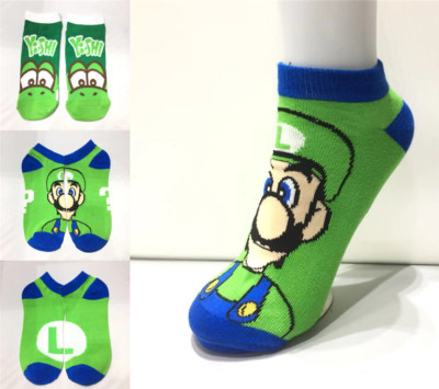 Anime Super Mario Odyssey Luigi Yoshi Crew Socks Men Women Cosplay ...