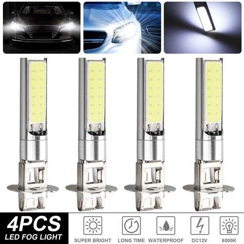4x H3 Super Bright 100W COB LED Headlight Kit Fog Driving Bulbs 6000K ...