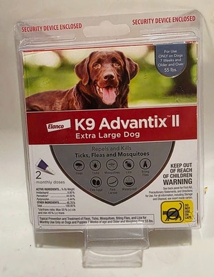 K9 Advantix II Flea & Tick Prevemtion for Extra Large Dogs Over 55 lbs ...