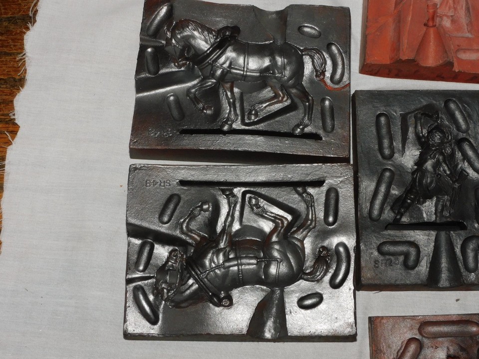 LOT OF 10 -VINTAGE LEAD TOY SOLDIER R&B RUBBER MOLDS - LOT #11A | eBay