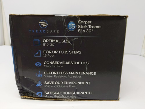 Treadsafe 8" X 30" (15 In Pack) Non-slip Carpet Stair Treads Non-skid ...
