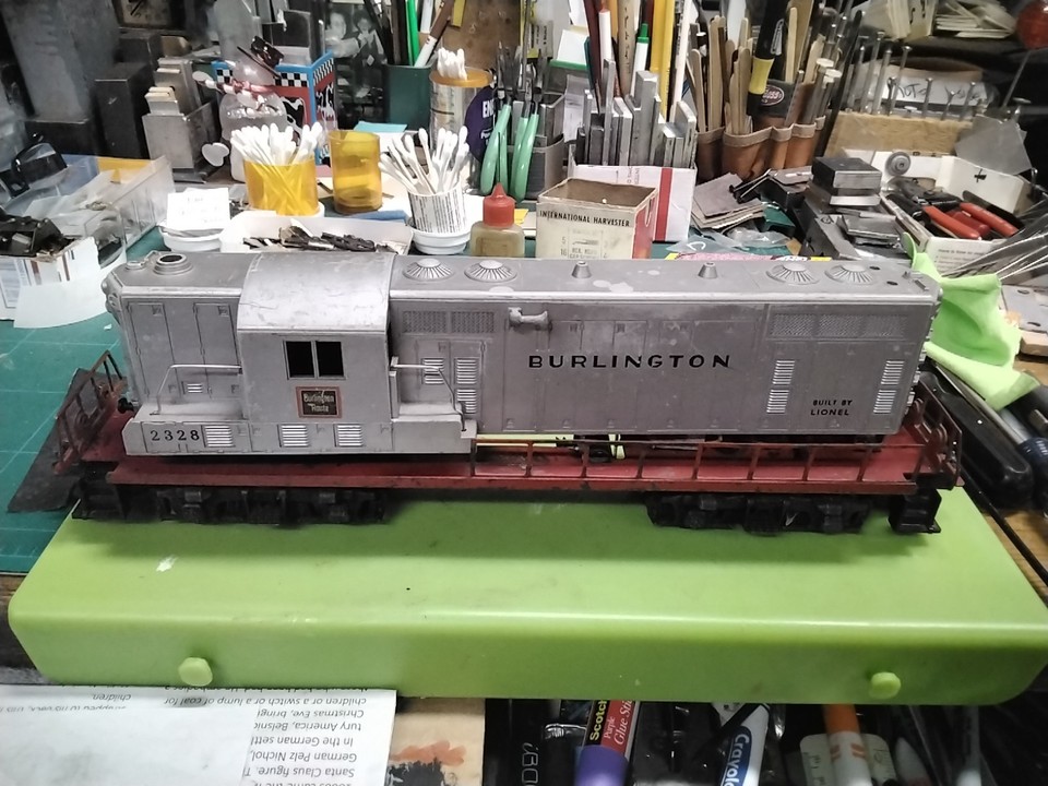 Lionel 2328 Vintage O Burlington GP-7 Powered EMD Diesel Locomotive ...