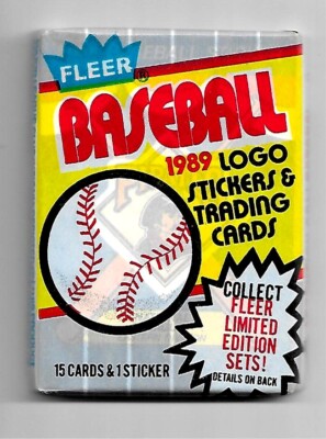 1989 Fleer Baseball Card Wax Pack s Ken Griffey Jr. Rookie Billy Ripken ...