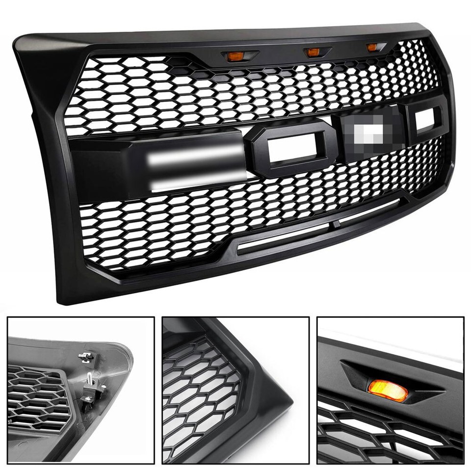 Grill For 2009 2010 2011 2012 2013 2014 FORD F-150 F150 Raptor Style ...