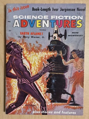Science Fiction Adventures Pulp Digest Magazine Oct 1957 Ivar Jorgenson ...