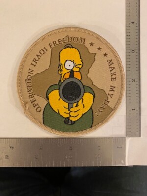 ORIGINAL/AUTHENTIC Operation IRAQI FREEDOM *MAKE MY DAY* (Homer Simpson ...