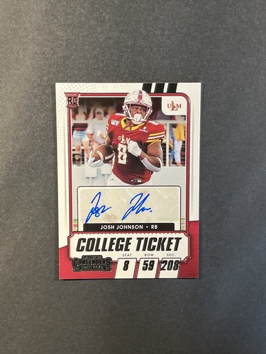 2021 Contenders Draft Picks College Ticket Auto JOSH JOHNSON #273 RC ...