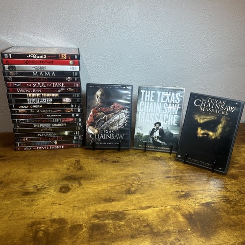 Lot Of 22 - HORROR DVDs Texas Chainsaw Carrie Friday The 13th Cabin In ...